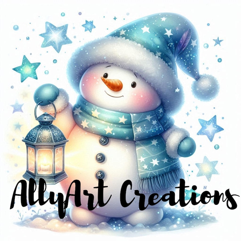 Christmas Snowman Clipart – Cute Winter Snowman – Holiday Snowman ...