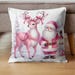 Watercolor Christmas Reindeer - Pink Santa Clipart - Cute Holiday ...