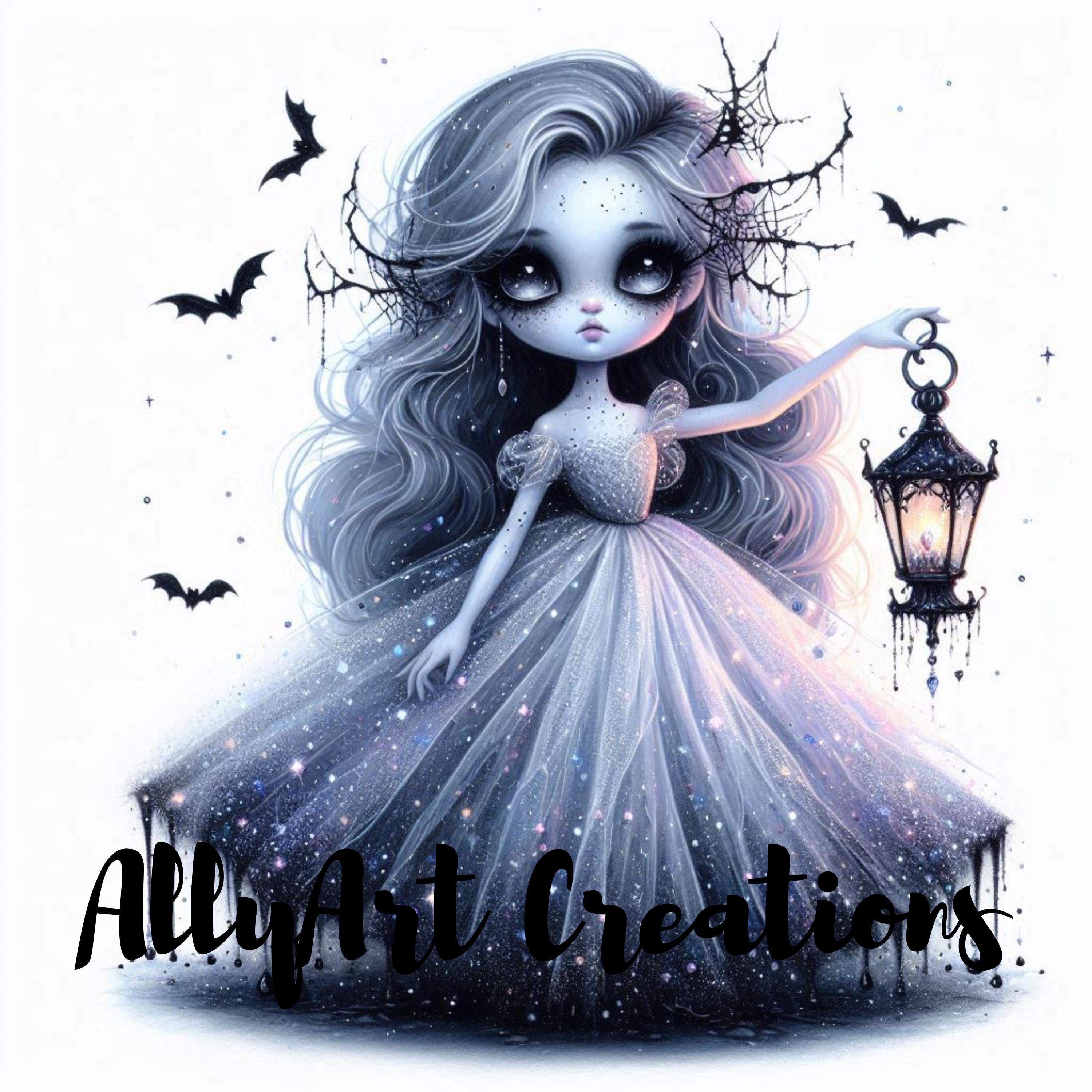 Zombie Bride Doll Clipart - Horror Bride Clipart - Gothic Bridal JPG ...