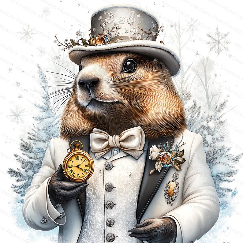 Happy Groundhog Day Clipart - Groundhog Clipart- Adorable Groundhog JPG ...