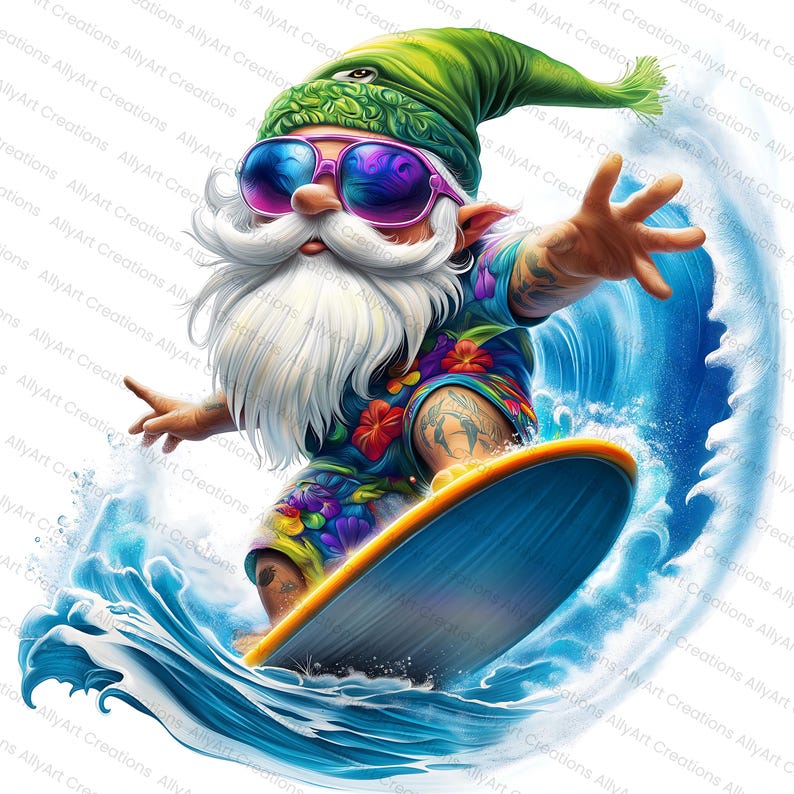 Sea Gnomes Clipart - Whimsical Gnome Graphics - Ocean Printables ...
