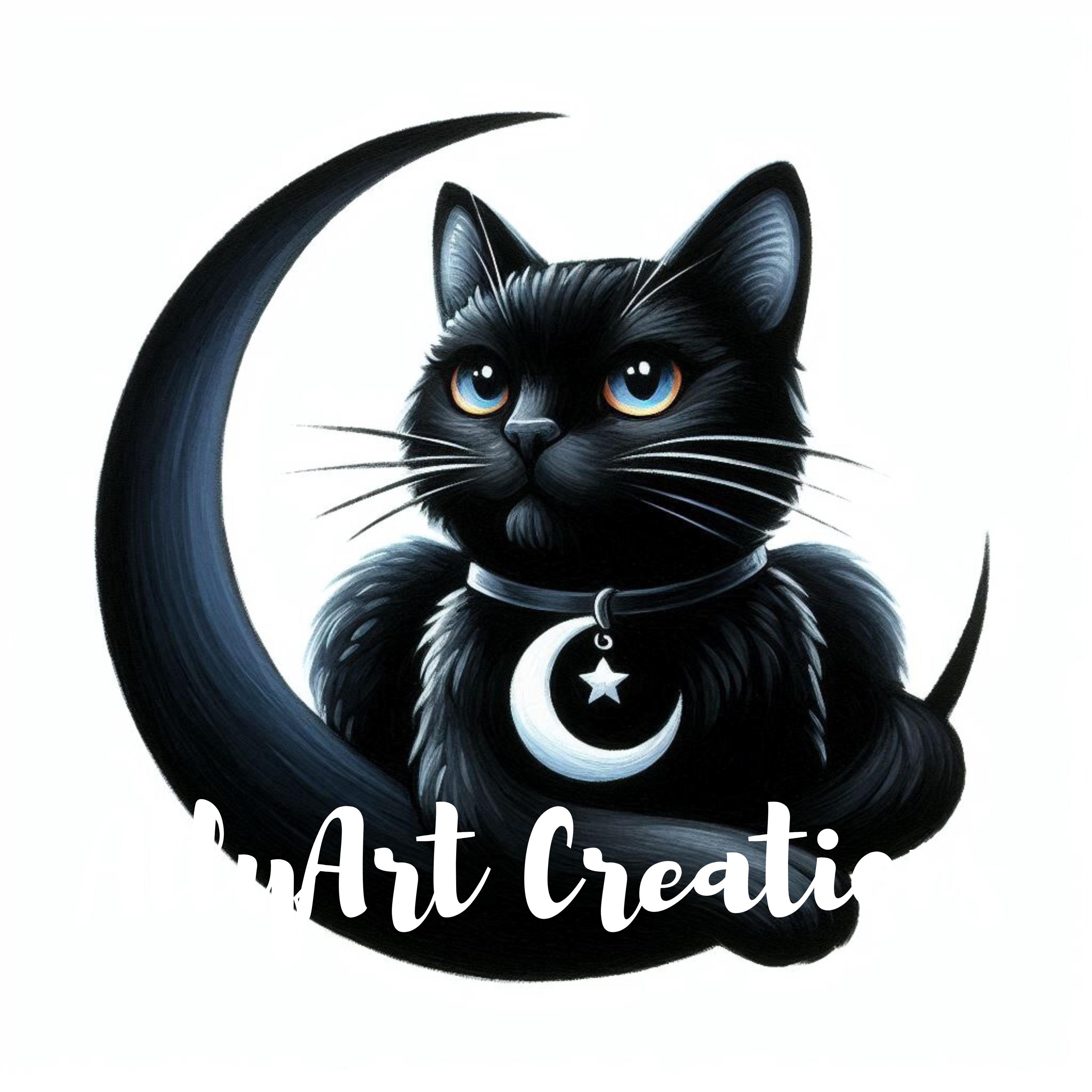 Halloween Black Cats Clipart - Fantasy Black Cats Clipart - Cat Clipart ...