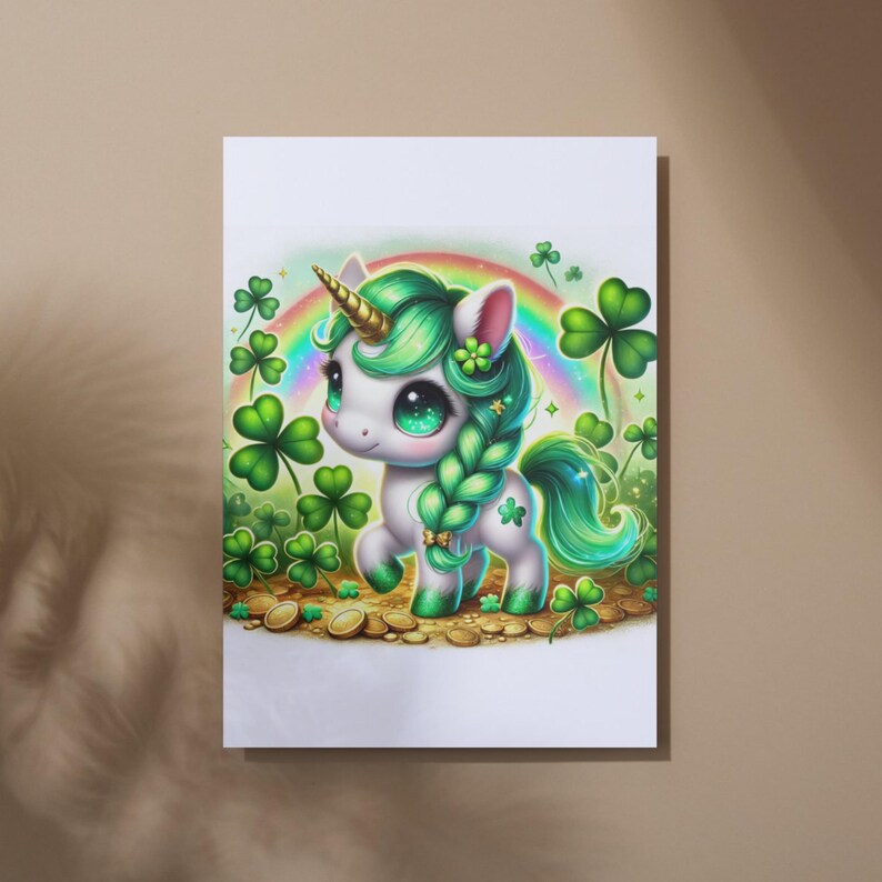 St. Patrick's Day Unicorn Rainbow Luck Clipart -cute Unicorn JPG ...