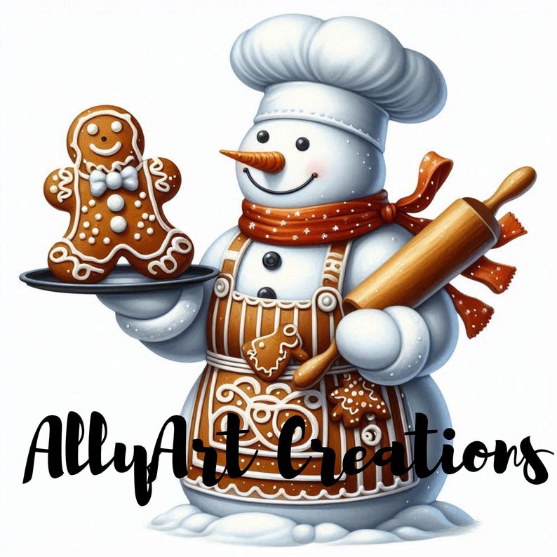 Christmas Snowman Clipart – Cute Winter Snowman – Holiday Snowman ...