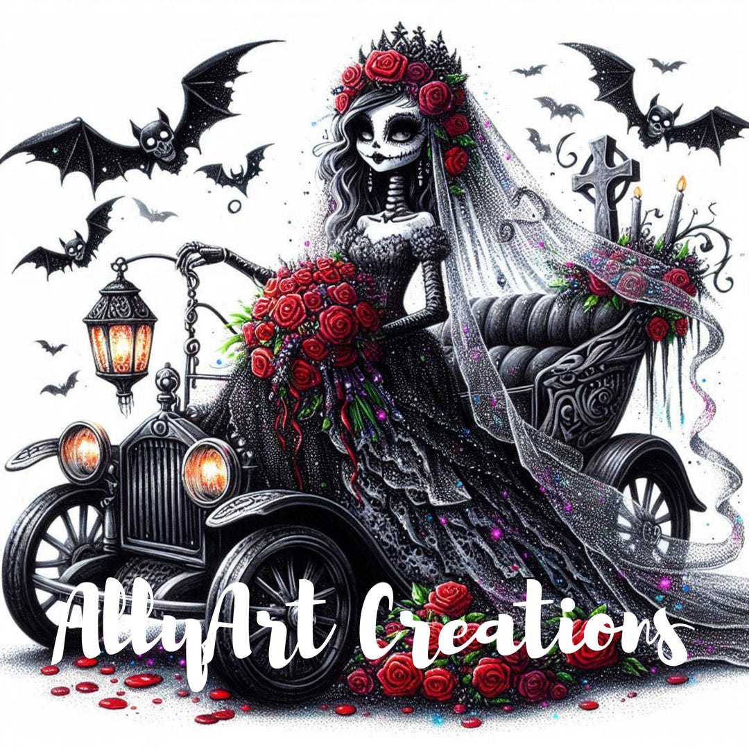 Zombie Bride Doll Clipart - Horror Bride Clipart - Gothic Bridal JPG ...