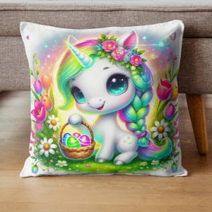 Easter Unicorn Clipart -neon Egg Horn Unicorn JPG - Digital Download ...