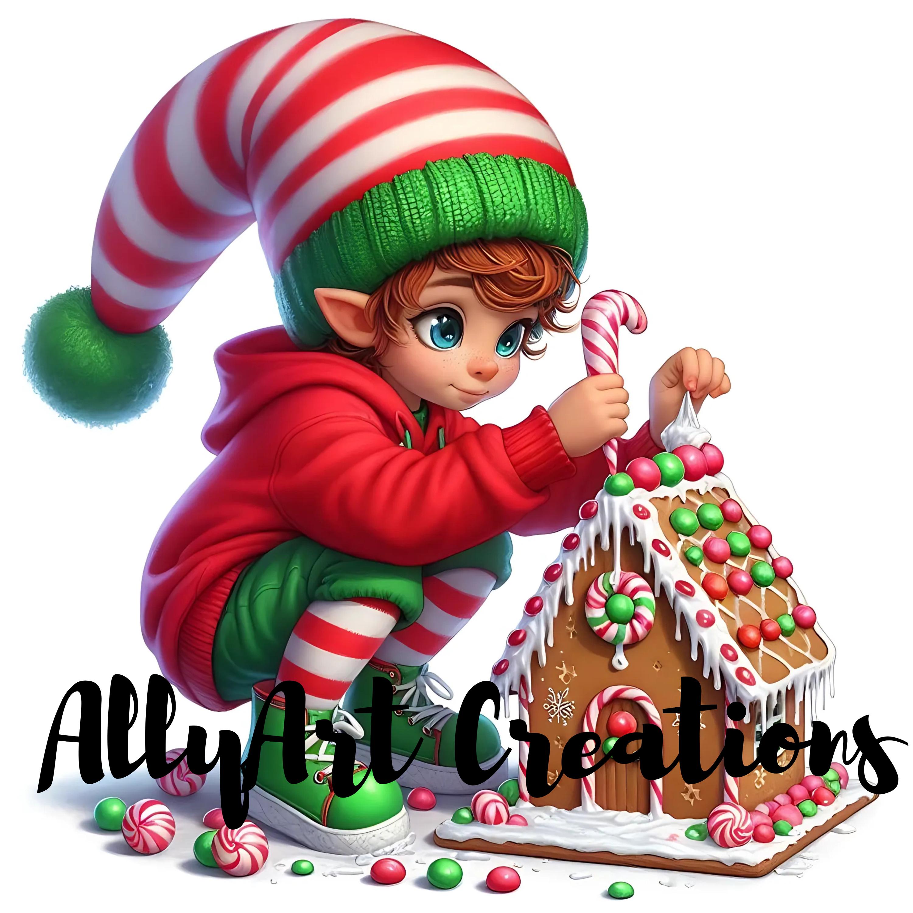 Christmas Elf Clipart – Cute Holiday Elf– Santa’s Helper Clipart ...