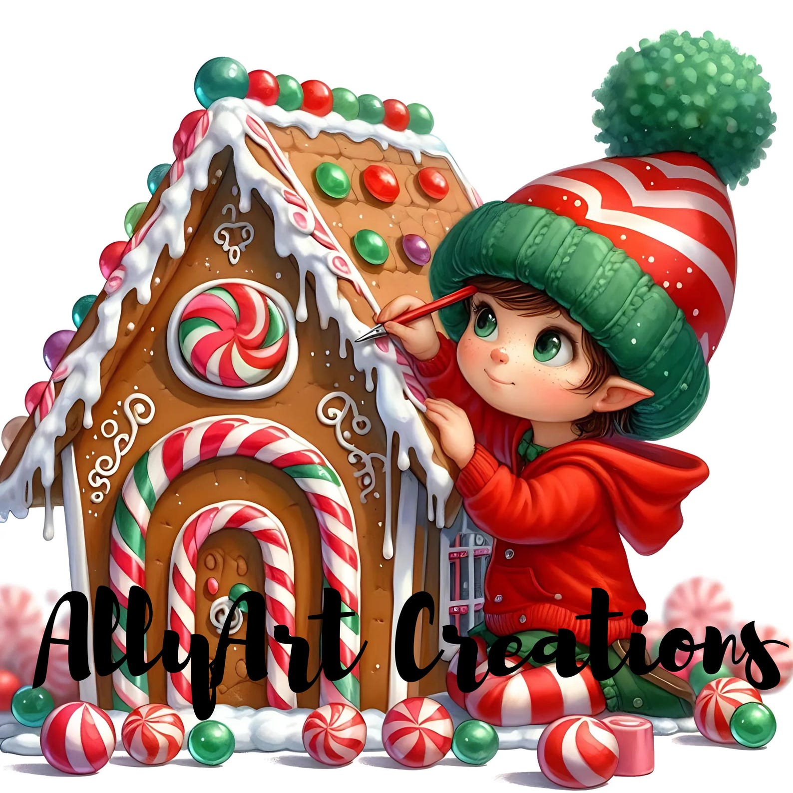 Christmas Elf Clipart – Cute Holiday Elf– Santa’s Helper Clipart ...