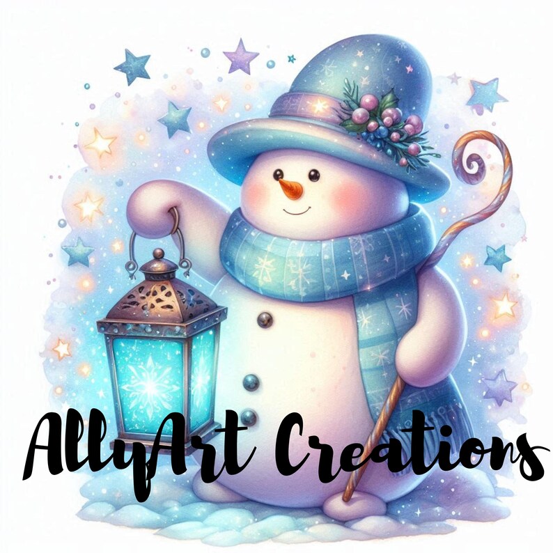 Christmas Snowman Clipart – Cute Winter Snowman – Holiday Snowman ...