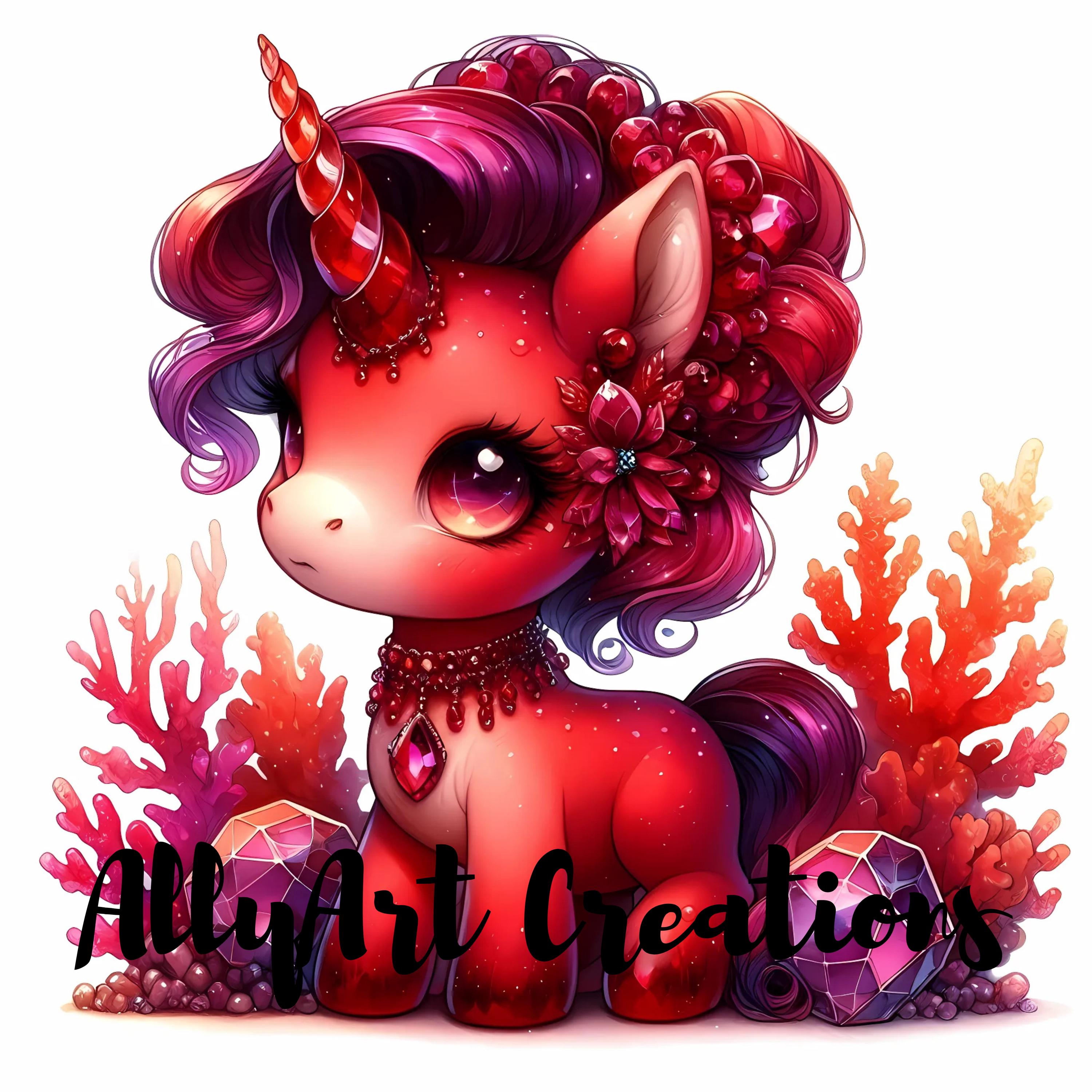Summer Unicorn Clipart - Watercolor Unicorn Clipart - Tropical Unicorn ...