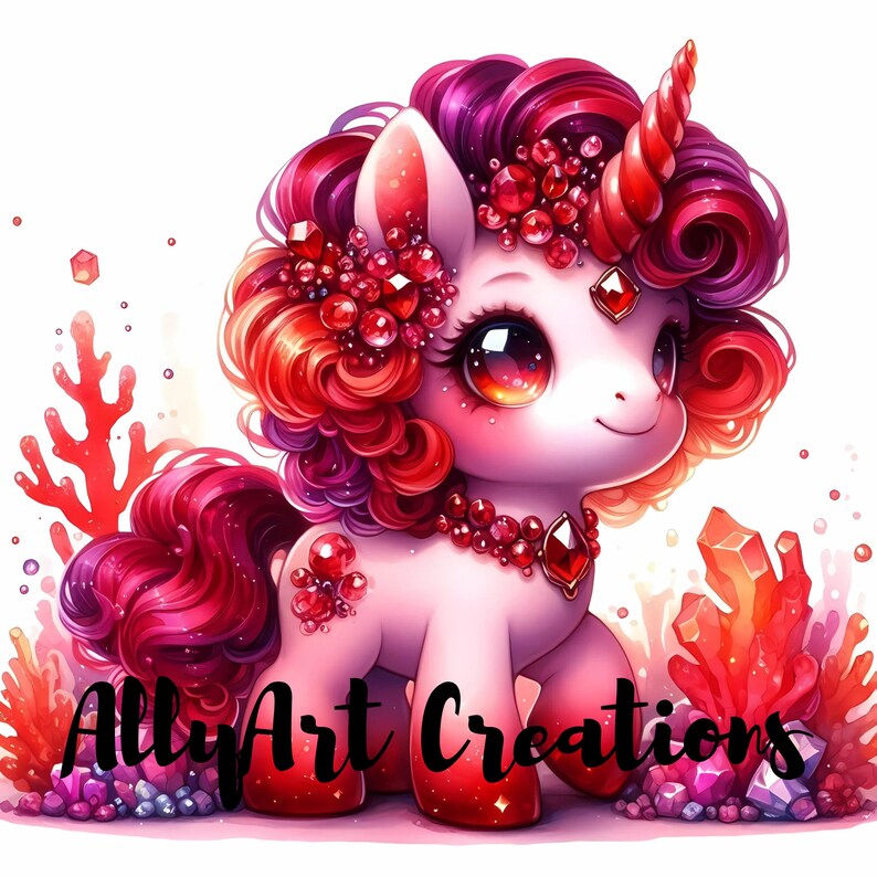 Summer Unicorn Clipart - Watercolor Unicorn Clipart - Tropical Unicorn ...