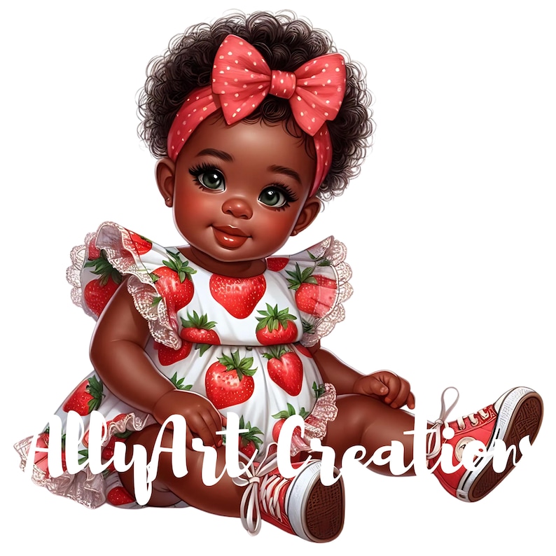 Strawberry Baby Clipart- Strawberry Baby Shower Clipart- Strawberry ...