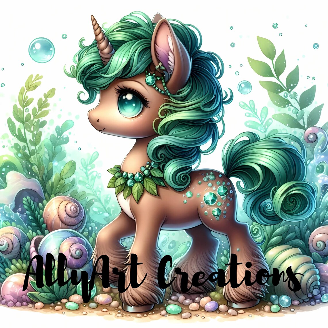 Summer Unicorn Clipart - Watercolor Unicorn Clipart - Tropical Unicorn ...