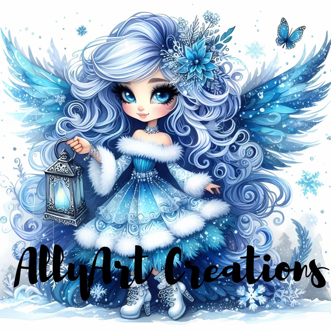 Winter Snow Princess Fairy Clipart –snow Queen Illustration ...