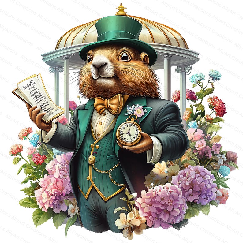 Happy Groundhog Day Clipart - Groundhog Clipart- Adorable Groundhog JPG ...