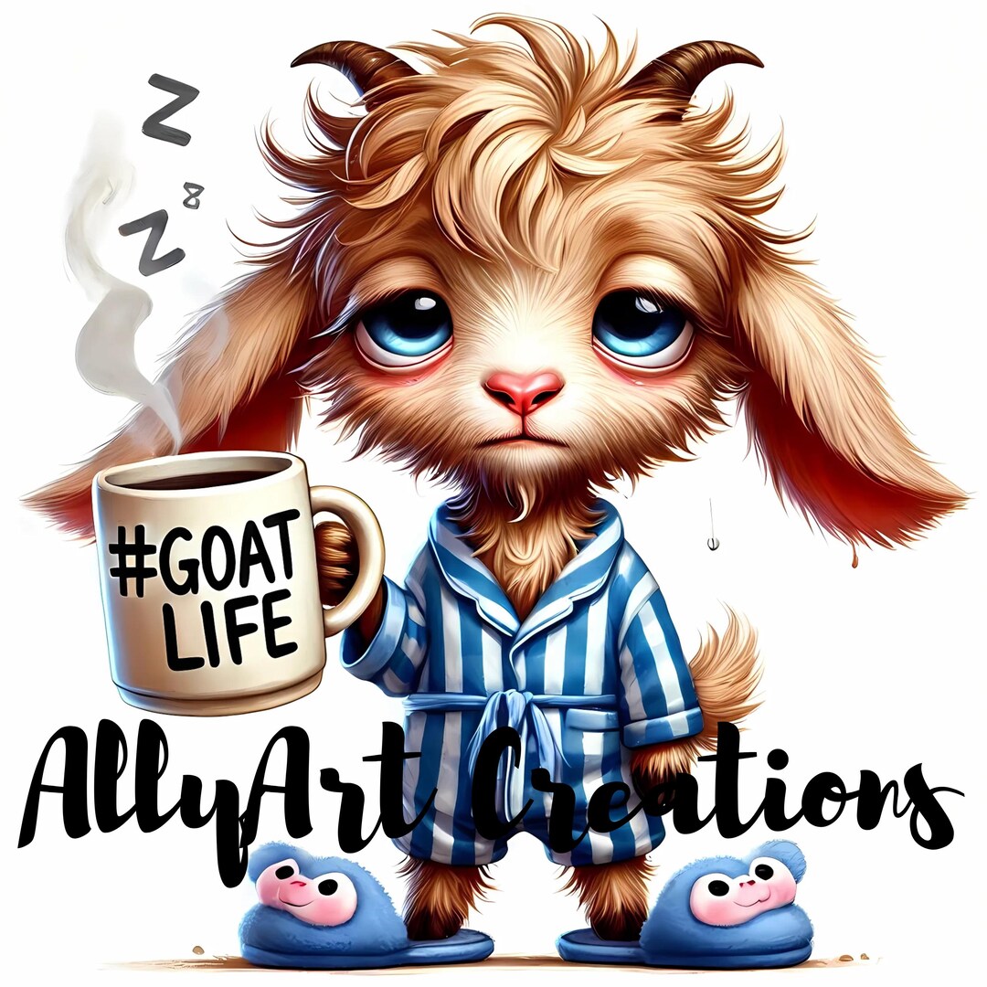 Quirky Goat Clipart - Funny Goat JPG Bundle - Cute Watercolor Farm ...