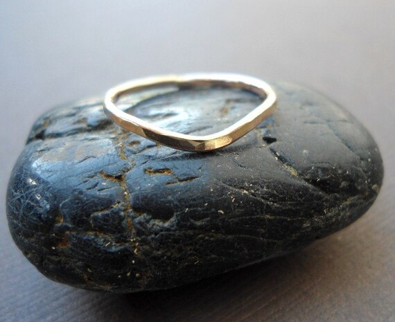 Chevron Ring Knuckle Ring Pointy Gold Filled Ring Wavy | Etsy