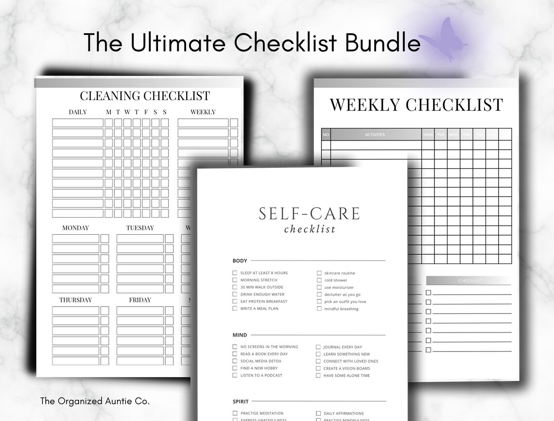 The Ultimate Checklist Bundle - Etsy