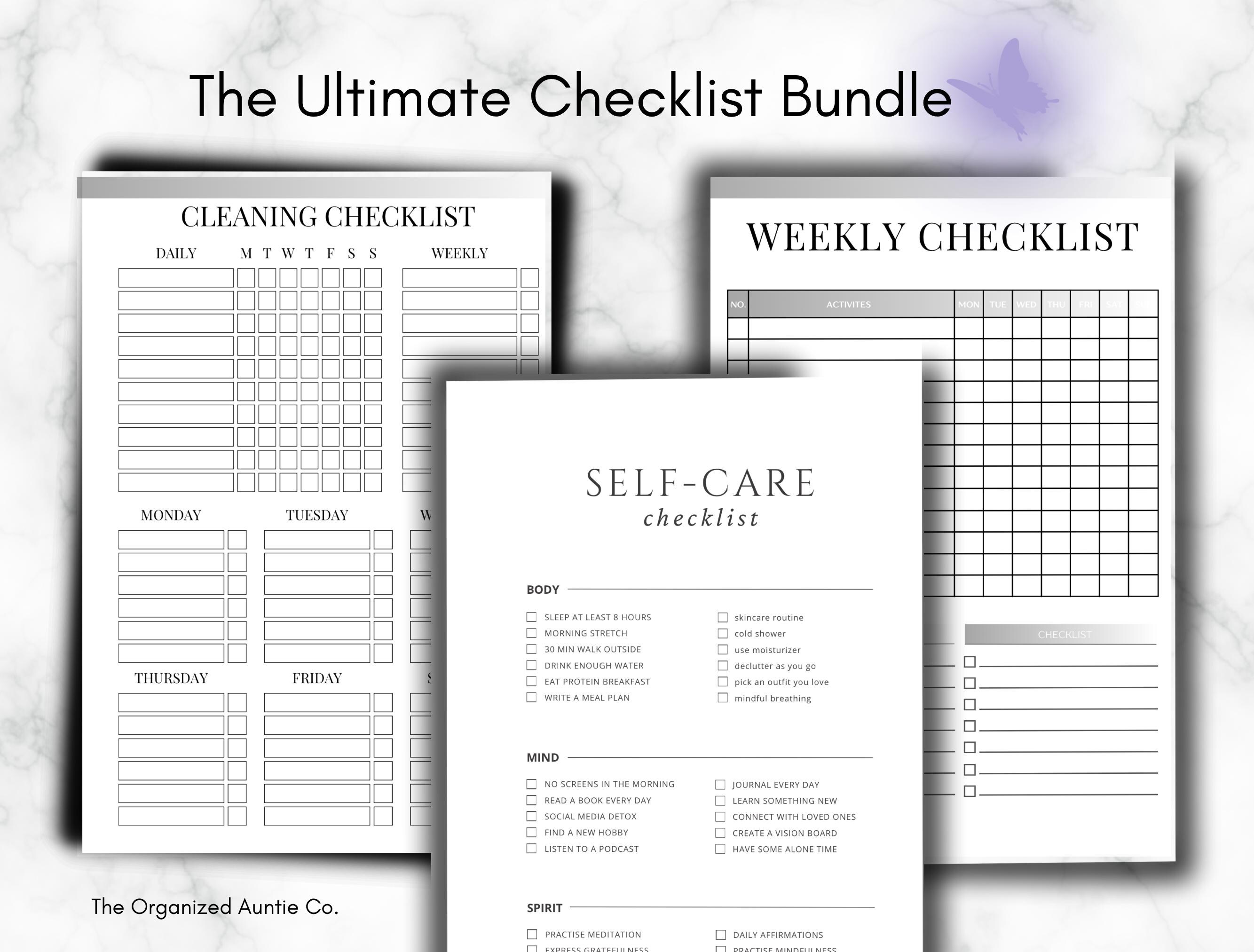 The Ultimate Checklist Bundle - Etsy