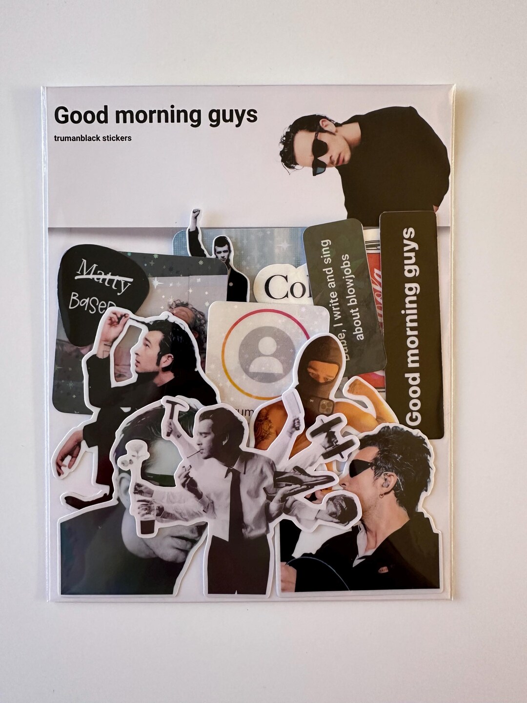 The 1975 Truman Black Matty Healy Pack of 13 Stickers– Band Merch, Fan ...
