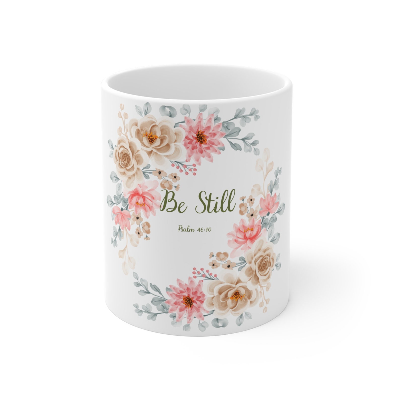 Religious Mug, Be Still Mug 46:10, Inspirational Coffee Cup, Christian ...