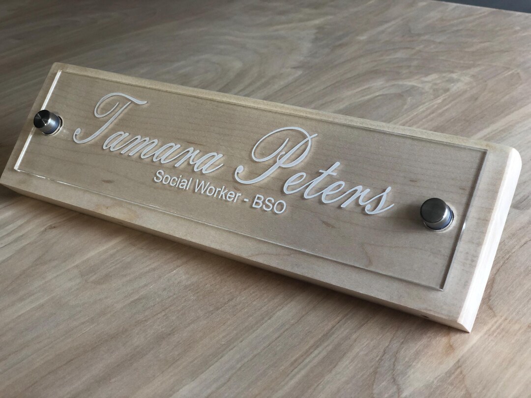 Custom Desk Name Plate Professional Office Decor Personalized Engraved ...