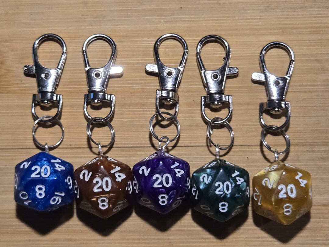 DND D20 Dice Key Chain Metal - Etsy