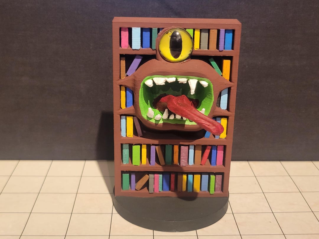 Bookshelf Mimic Tabletop Statuette - Etsy