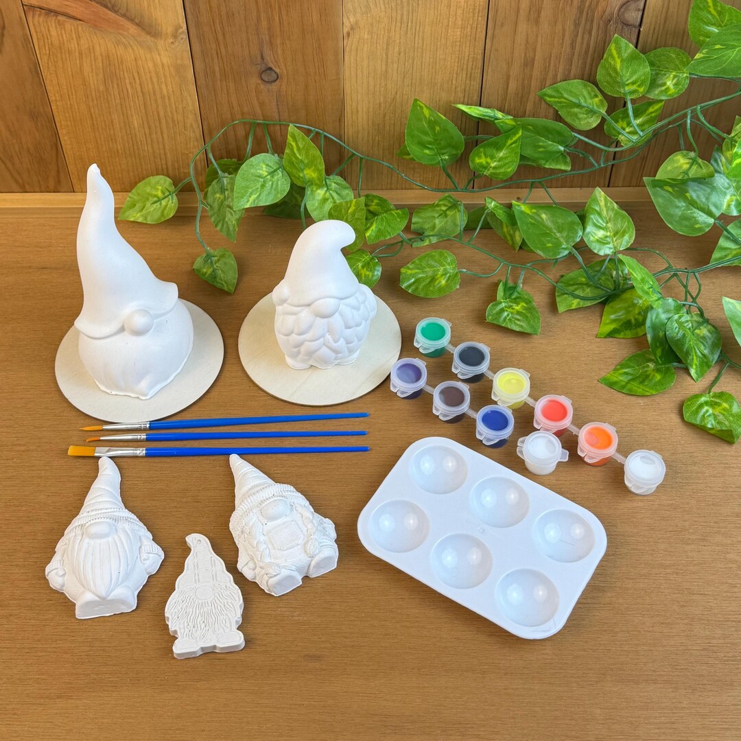 Paint Your Own Gonk Kit, DIY Gnome Figures, Magnets and Keyring Set ...