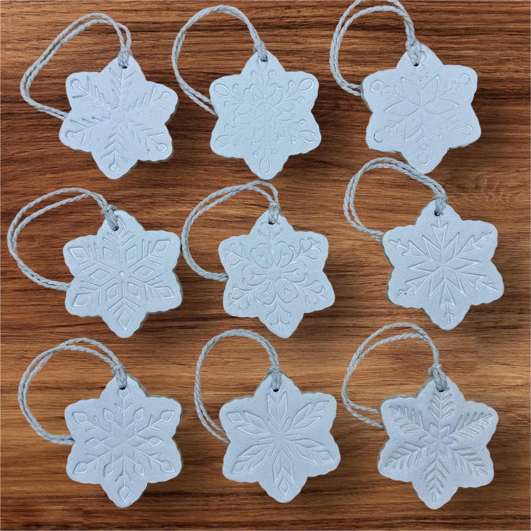 Christmas Tree Filler Decorations, Snowflake Design, Set of 9 - Etsy