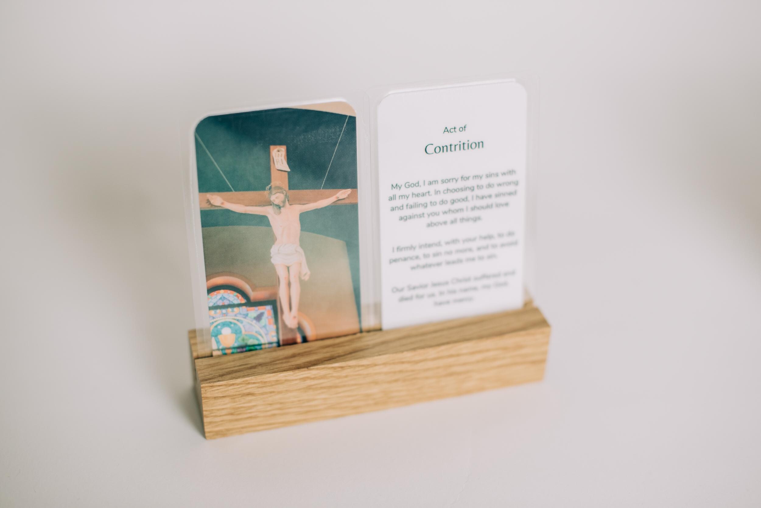 Prayer Card - Jesus Crucified - Act of Contrition - Confession ...