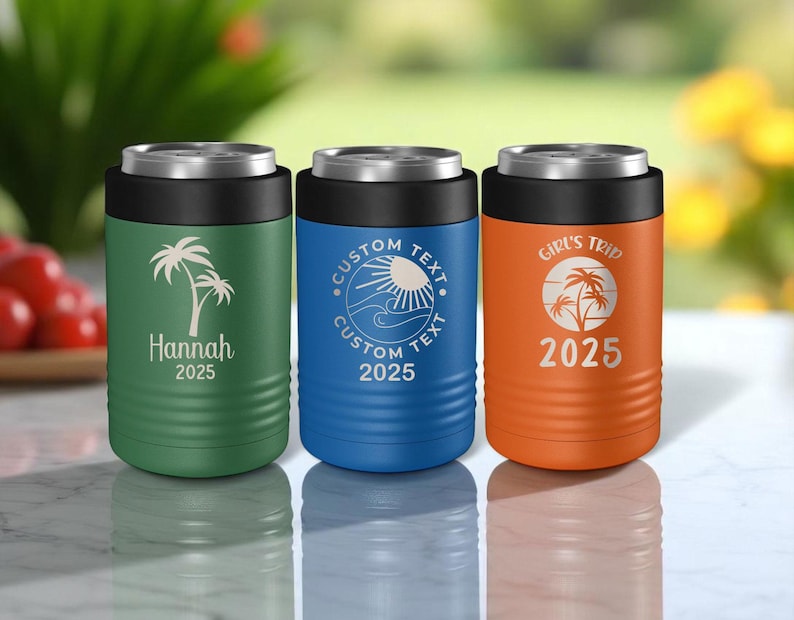 Personalized Laser Engraved Can Cooler: Stainless Steel, Groomsmen Gift ...