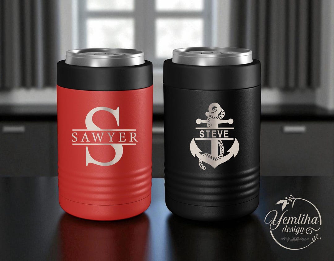 Personalized Laser Engraved Can Cooler: Stainless Steel, Groomsmen Gift ...