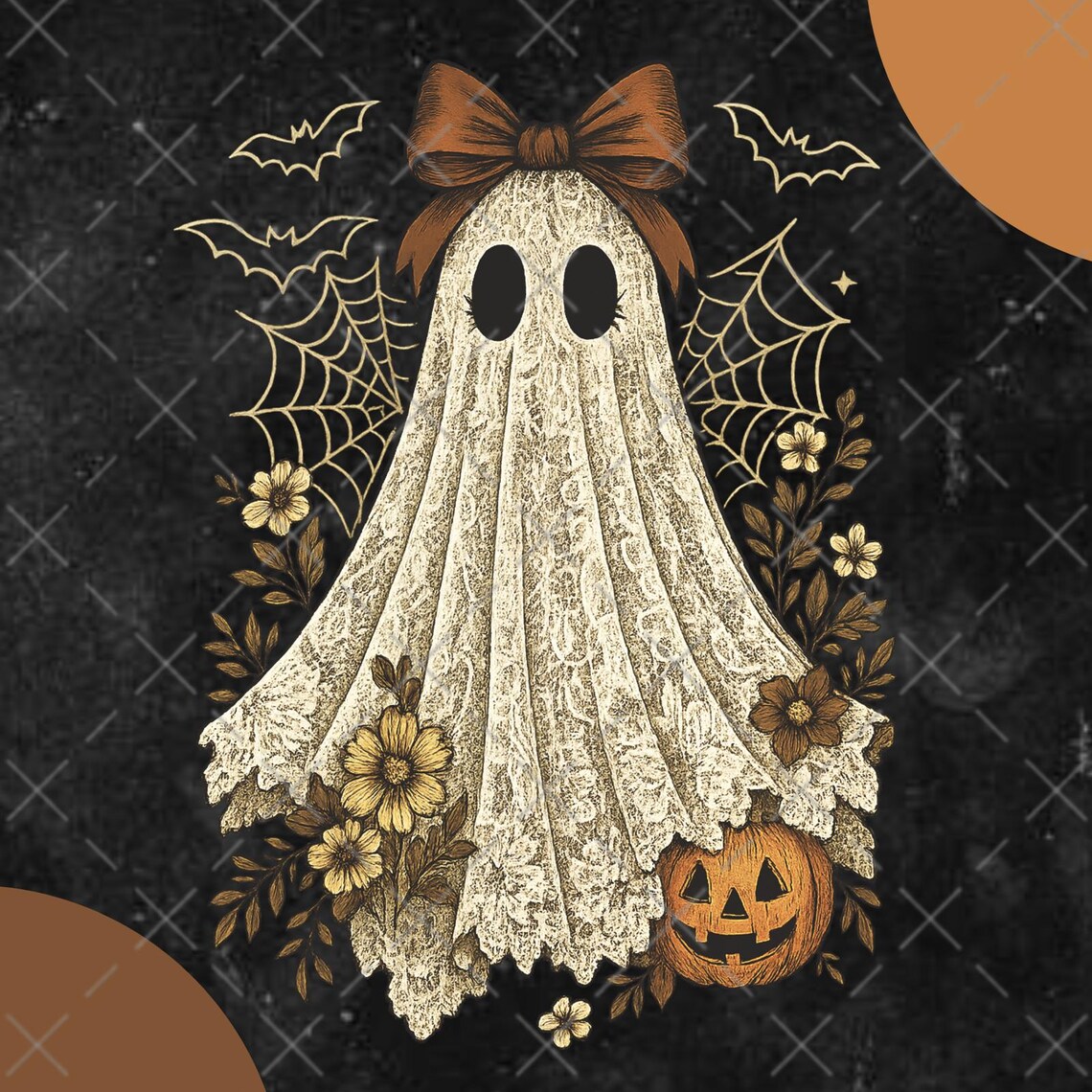 Cute Lace Ghost PNG, Boo in Boojee Halloween Clipart, Vintage Lace ...