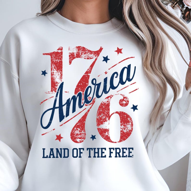 1776 America PNG, Vintage Land of the Free Sublimation Design, 4th of ...