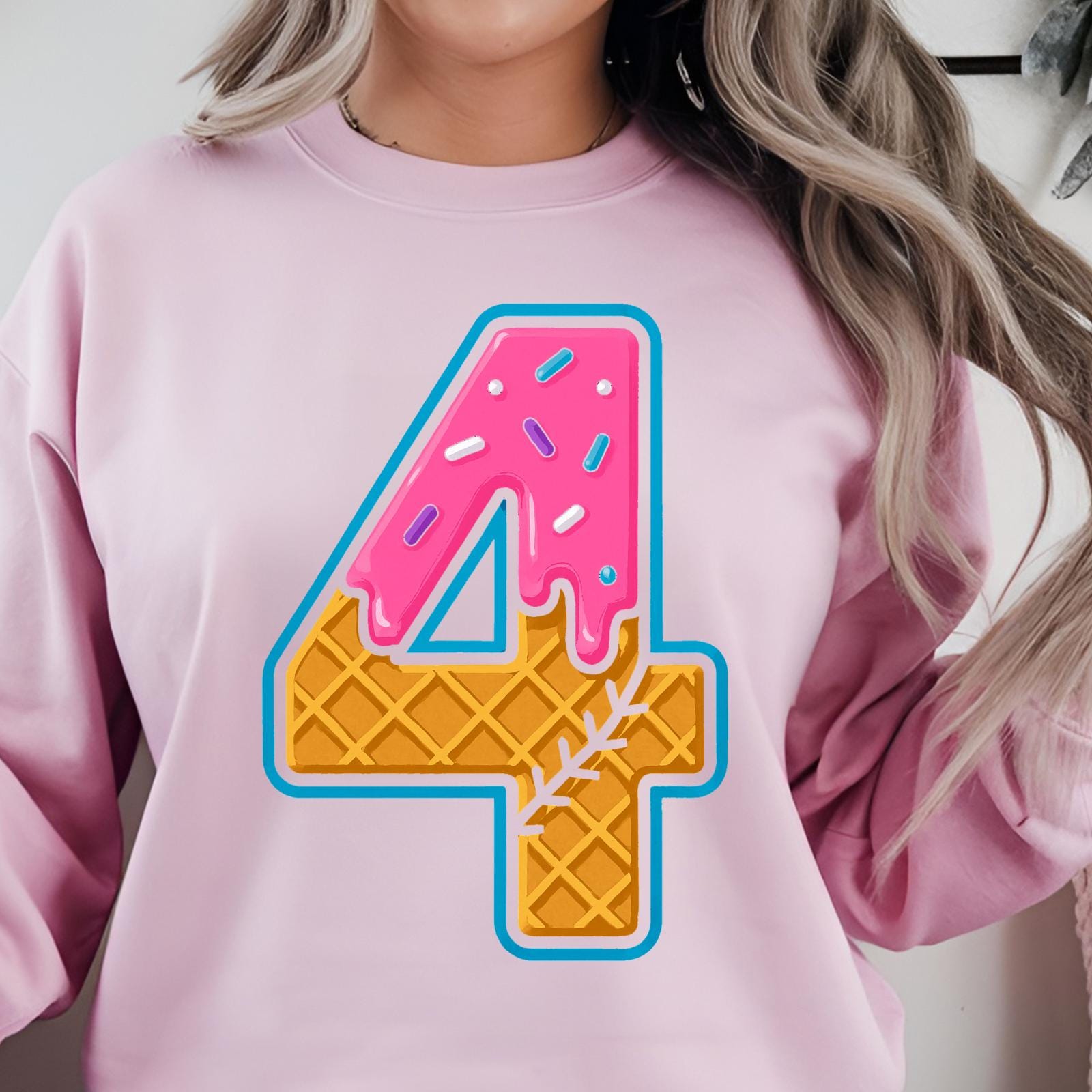 Baseball Ice Cream Drip Numbers 0-9 PNG | Waffle Cone Jersey Numbers ...
