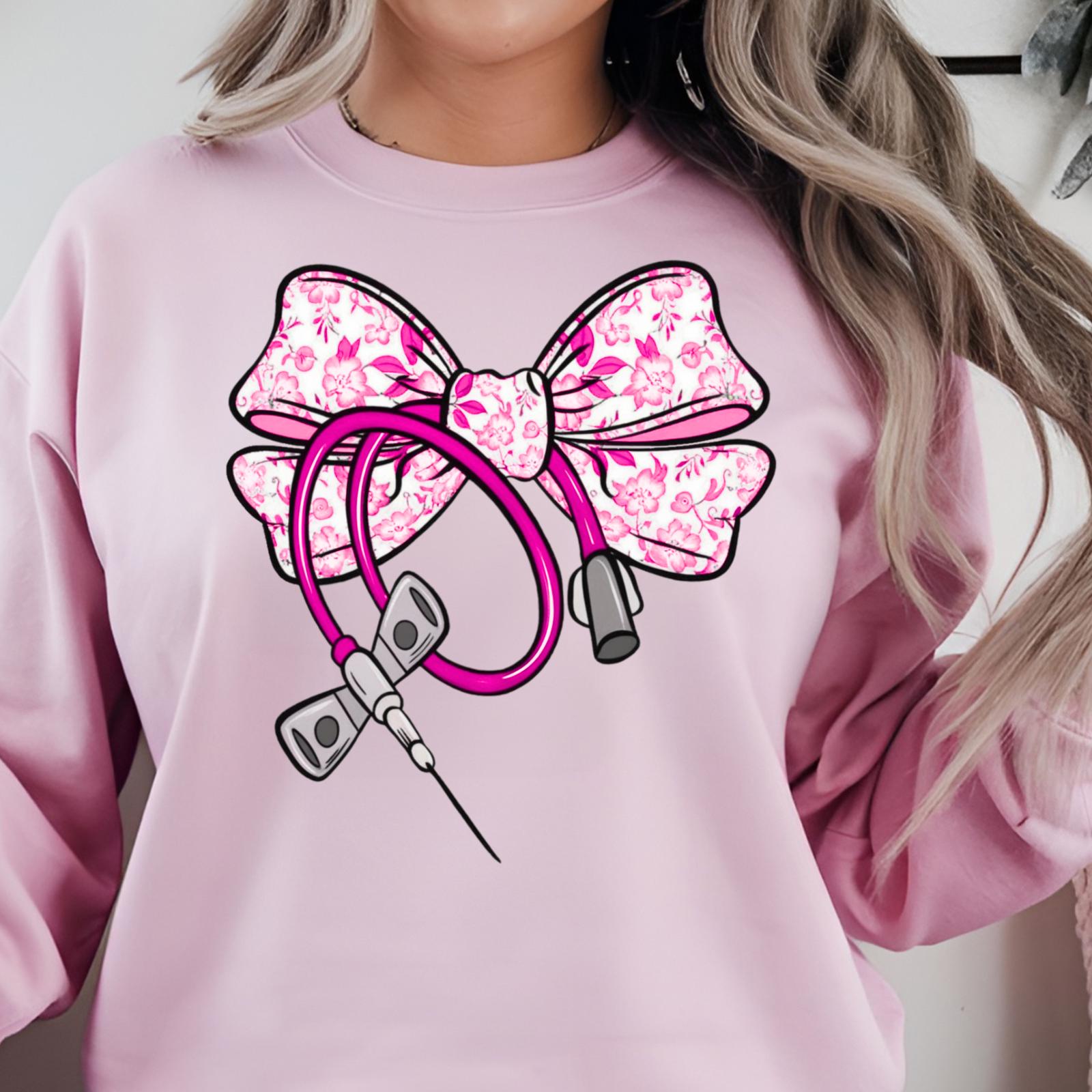 Pink Nurse Coquette Bow Phlebotomist Nursing Doctor,nurse Coquette Png ...