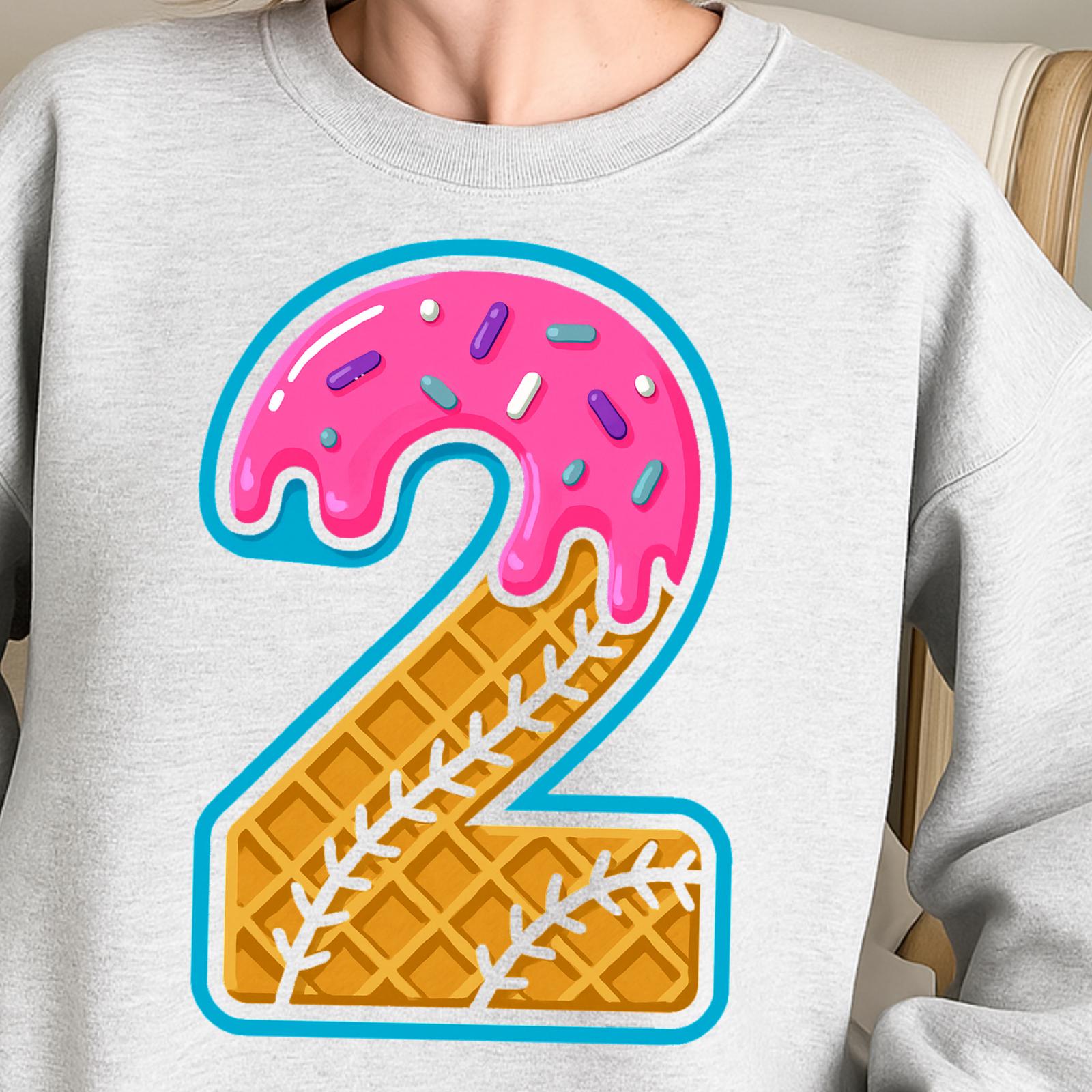 Baseball Ice Cream Drip Numbers 0-9 PNG | Waffle Cone Jersey Numbers ...
