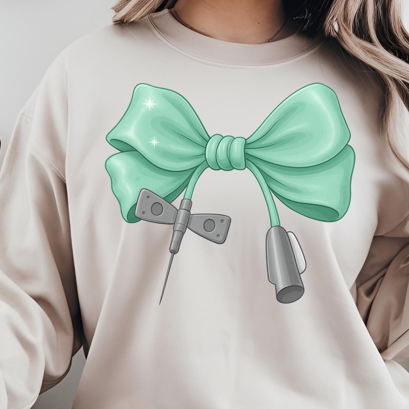 Mint Phlebotomy Bow PNG, Butterfly Needle Clipart, Cute Nurse ...