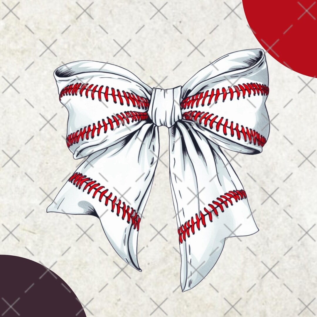 Girly Baseball Bow PNG - Instant Download for Girly Sports Shirt PNG ...