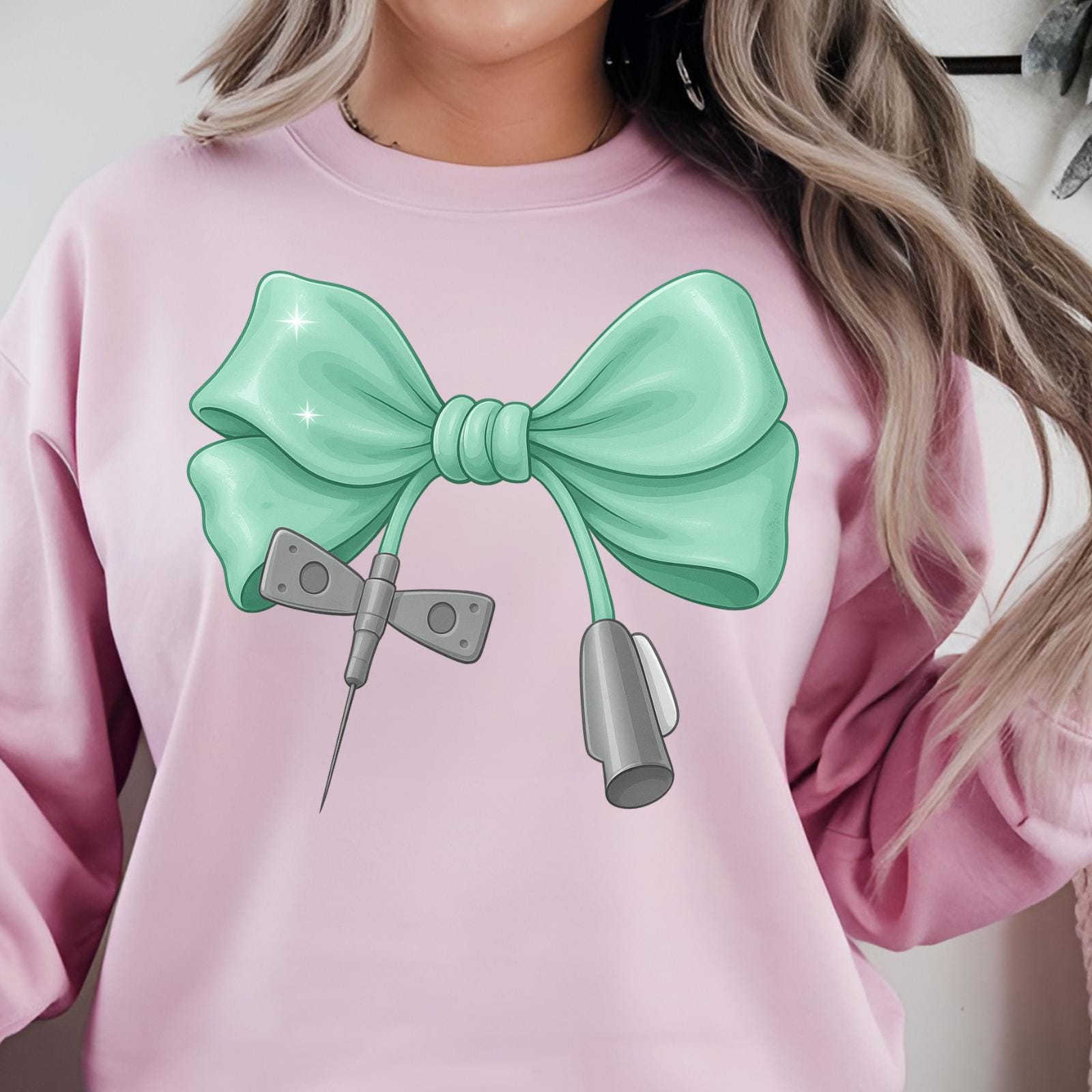 Mint Phlebotomy Bow PNG, Butterfly Needle Clipart, Cute Nurse ...