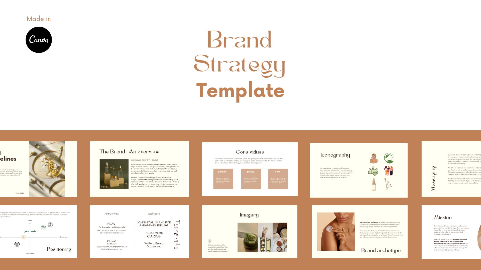 Easiest Brand Strategy Template Brand Strategy Kit Editable on Canva ...