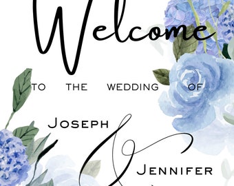 Wedding Welcome Sign Printable Flower Watercolor Welcome Poster ...