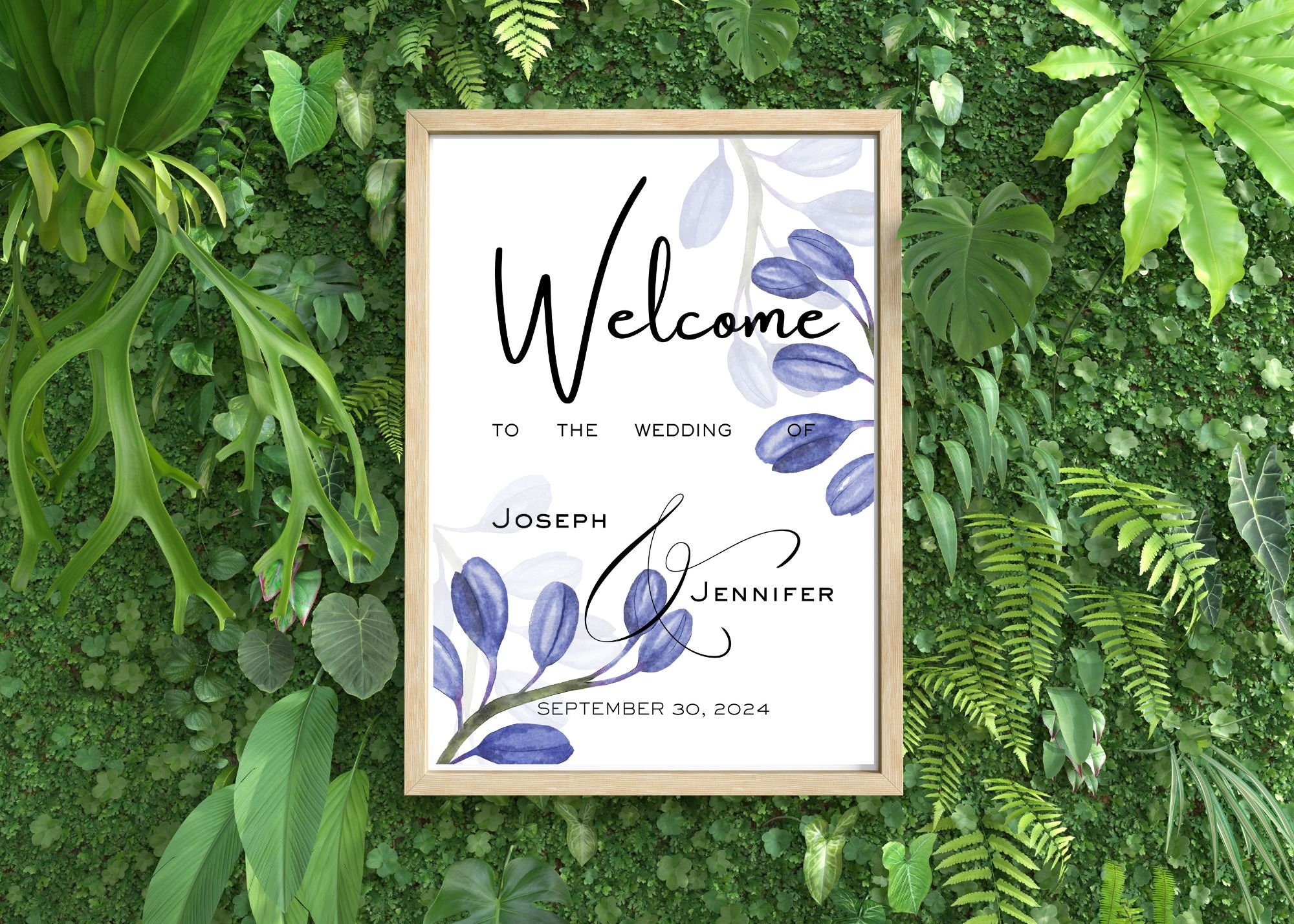 Wedding Welcome Sign Printable Flower Watercolor Welcome Poster ...