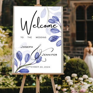 Wedding Welcome Sign Printable Flower Watercolor Welcome Poster ...