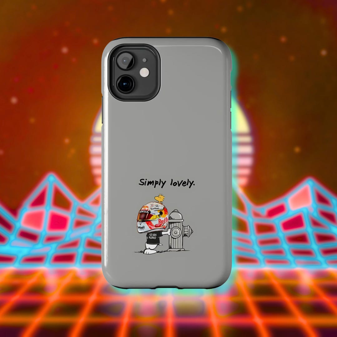 Snoopy Racing Tough Phone Case, Peanuts Cartoon Character, Fun Dog ...