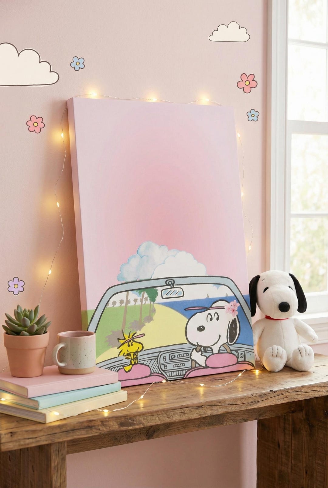Snoopy and Woodstock Road Trip Canvas - Etsy