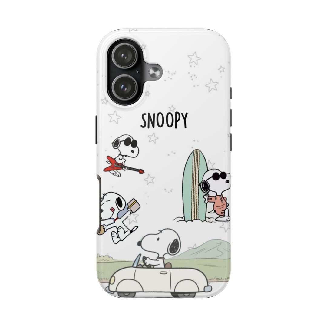Snoopy Surfing Tough Phone Case | iPhone 17 Compatible - Etsy