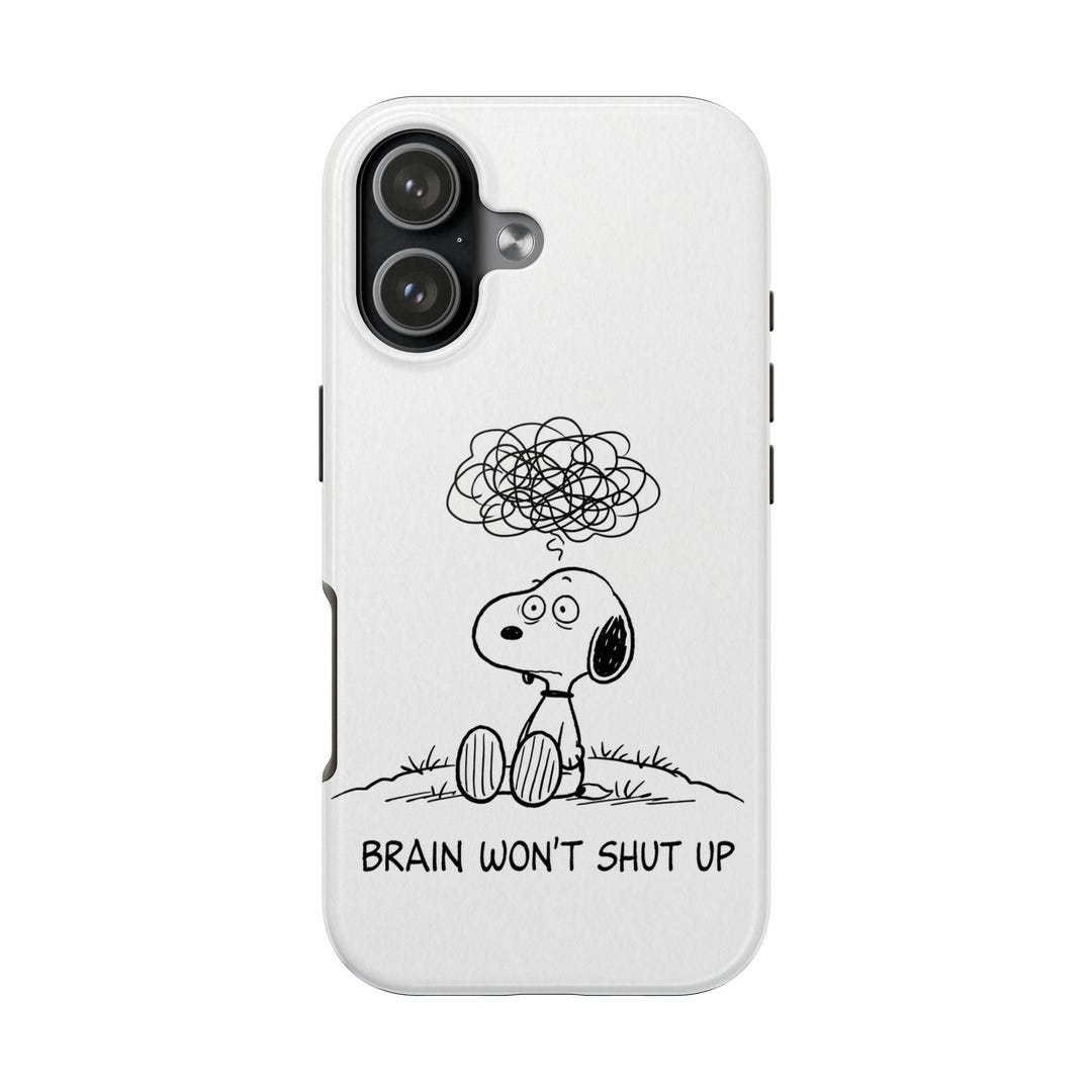 Snoopy Anxiety Illustration Phone Case | "brain Won't Shut Up ...