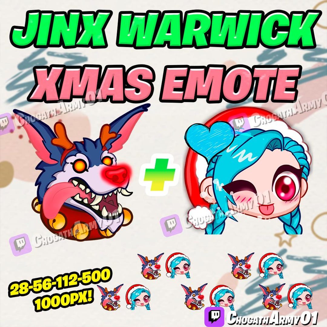 Warwick and Jinx Christmas Static Twitch Emote Xmas Also Works as a ...